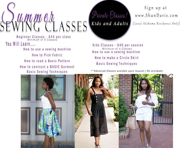 Summer Sewing Classes ( Local Only) – Shun D.